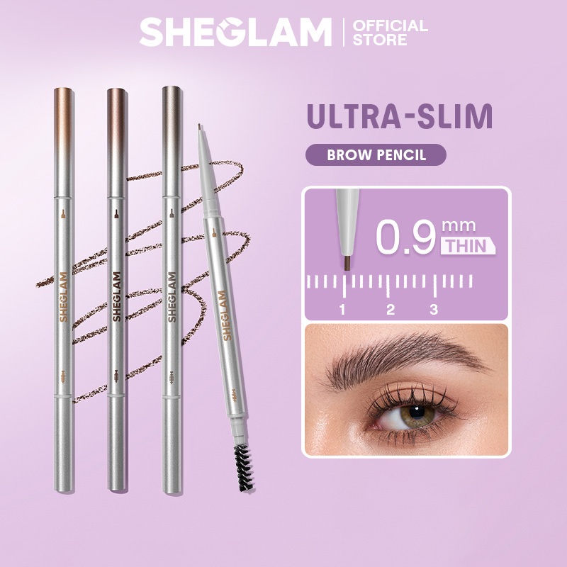 SHEGLAM Ultra Slim Eyebrow Pencil 0.9mm Long Lasting Waterproof Brow ...