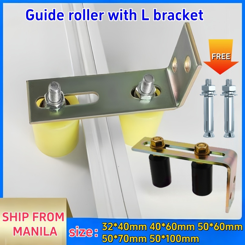 1Set Sliding gate top guide nylon rollers with L bracket set upper ...