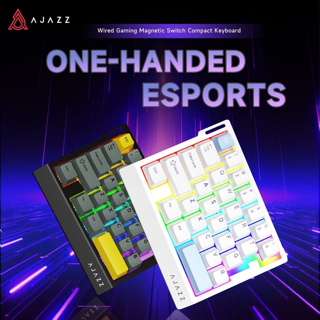 AK029 Gaming Magnetic Axis Keyboard 8K Return Rate Single Hand Magnetic ...