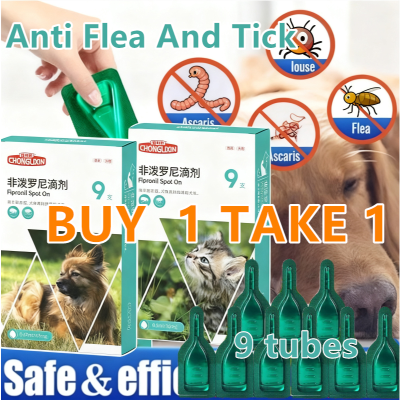 9 Tubes Pet Spot On Solutions Dog Cat Anti Tick and Flea Anti Garapata ...