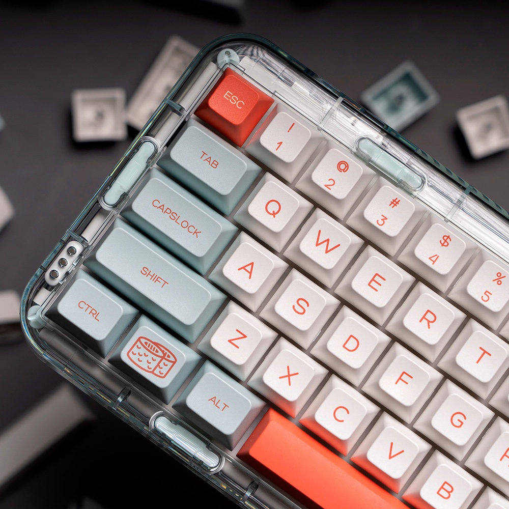 Salmon keycaps PBT HSA profile Dye-Sublimation keycap 131 keys | Shopee ...