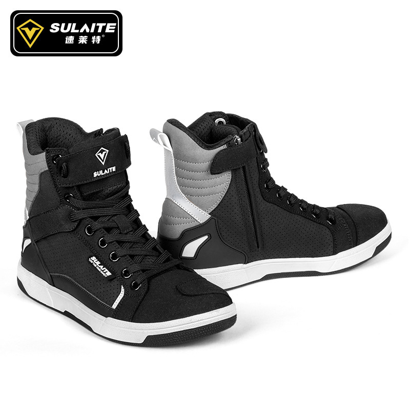 SULAITE Motorcycle Riding Shoes Off-Road Rider Motorcycle Boots Spring ...