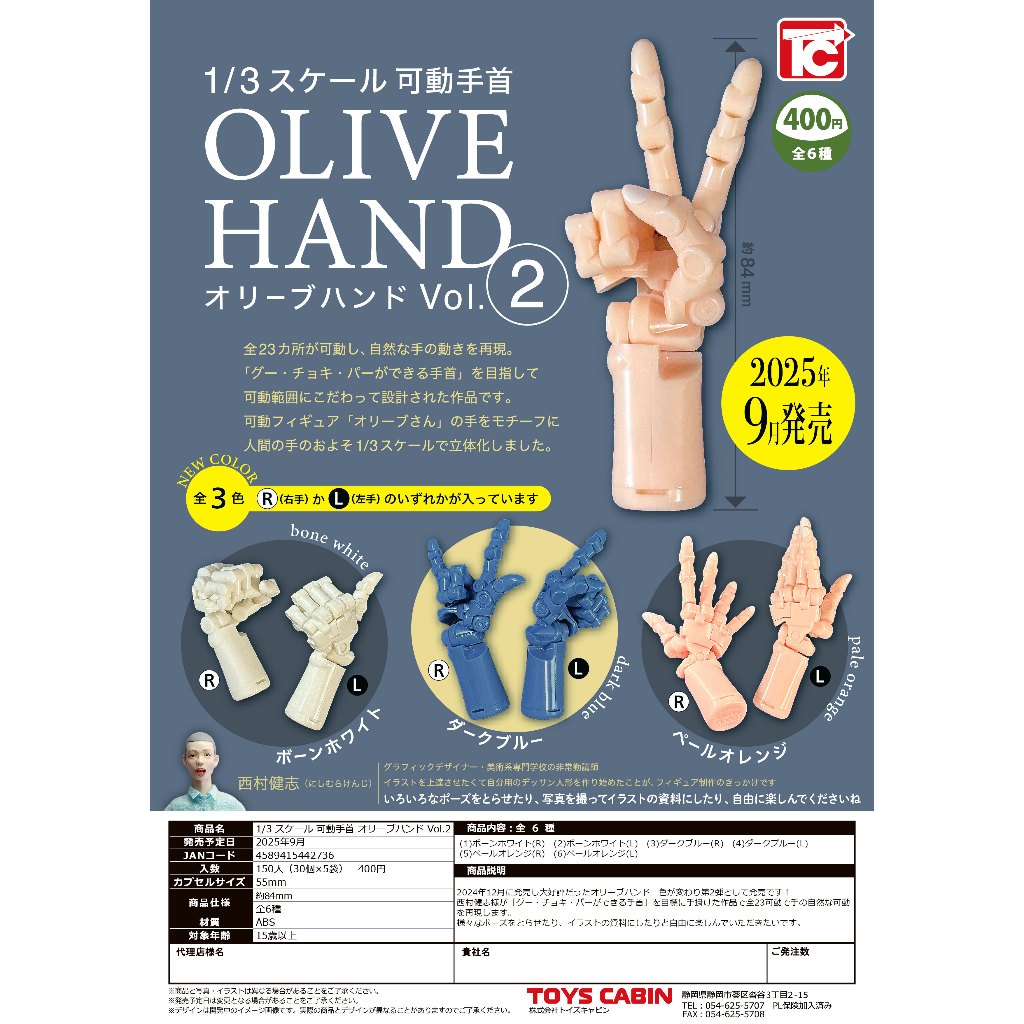 ToysCabin Gashapon 1/3 Movable Joint Palm Model No. 2 Simulation ...