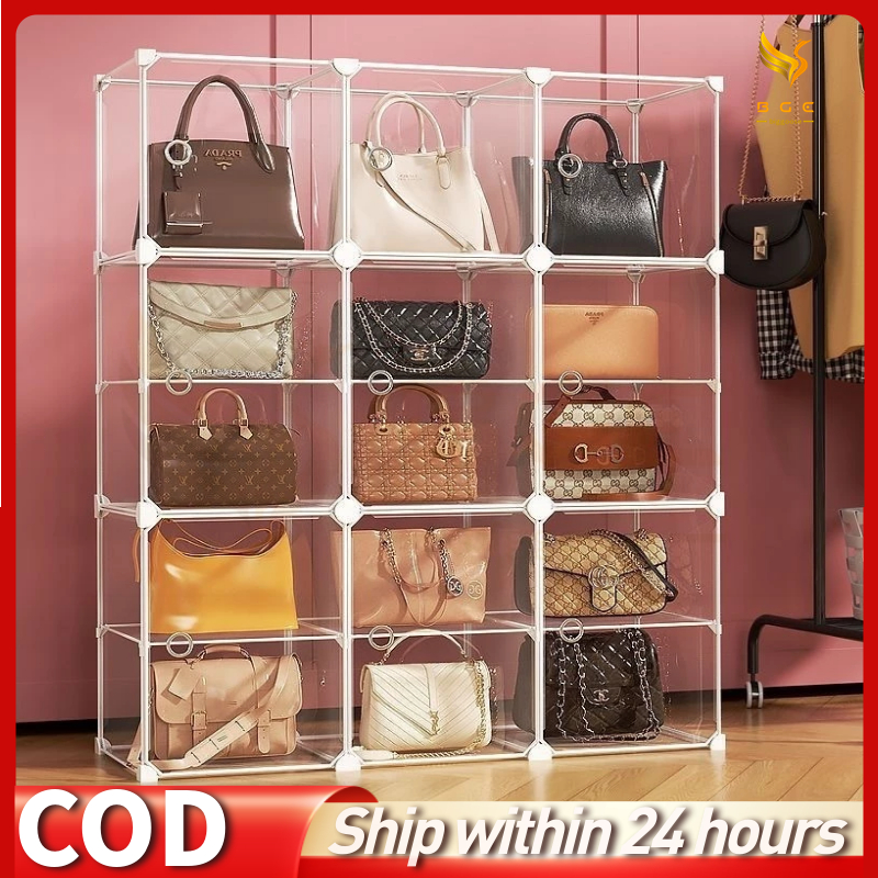 【COD】Bag Organizer Storage Transparent Storage Cabinet Stackable Bag ...