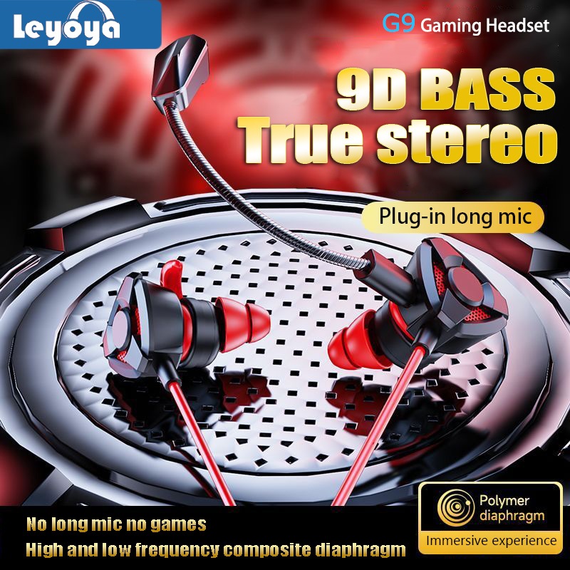 leyoya G9 Gaming Earphones with Mic Noise Cancelling headset live ...