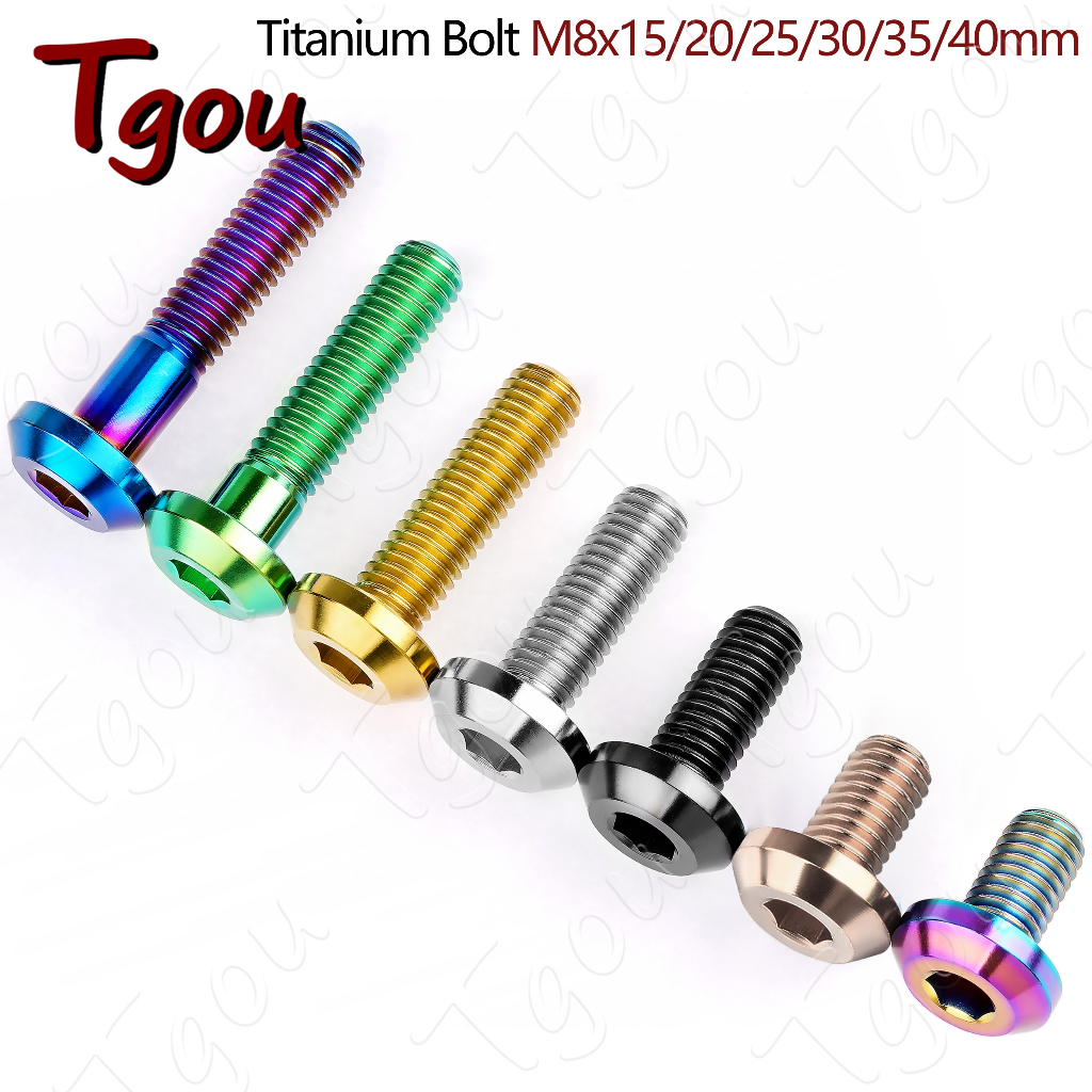 Tgou Titanium Bolts M8x15/20/25/30/35/40mm Allen Key Head Screw for ...