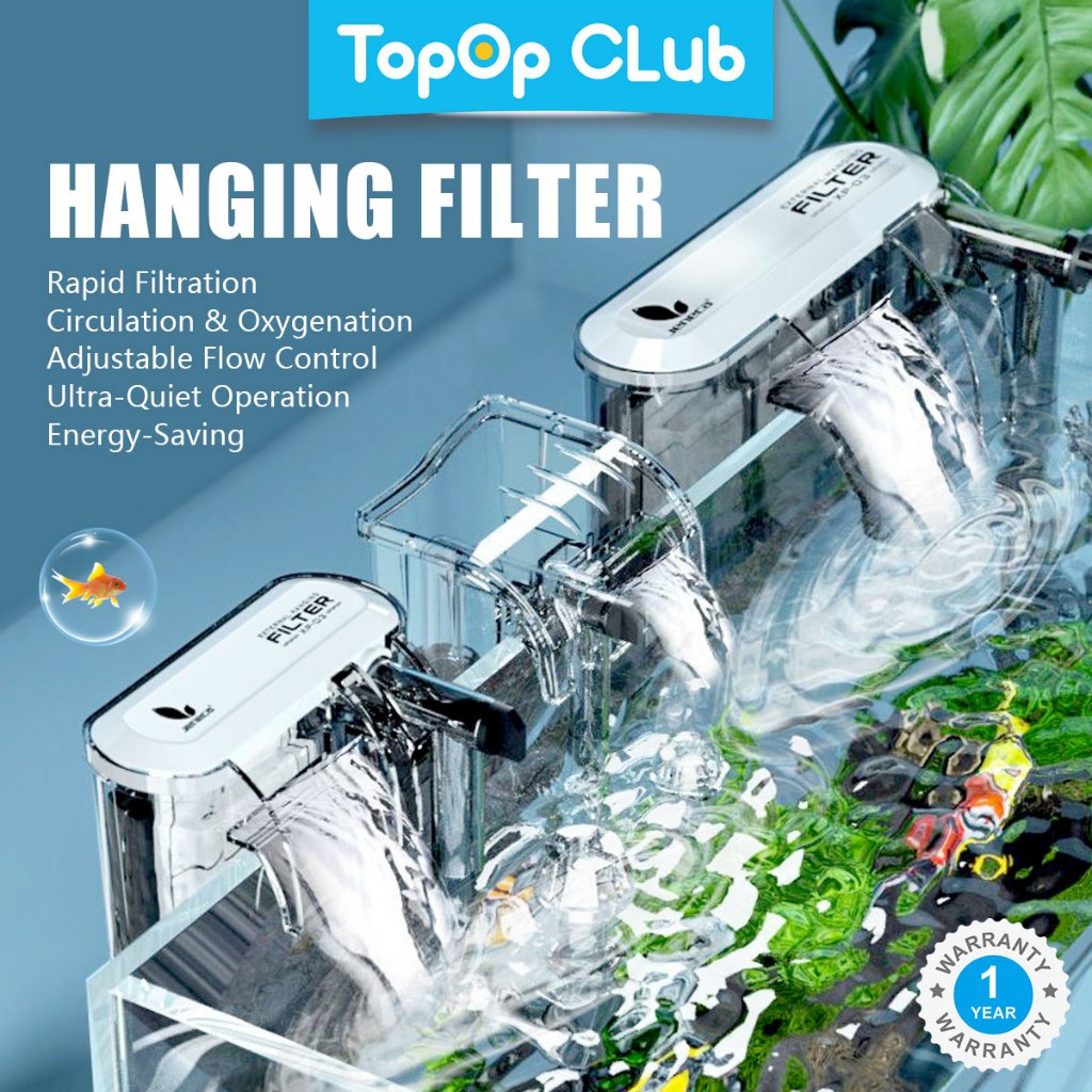 TOPOP Fish Tank Slim Hang-On Filter Water Purification Circulation ...