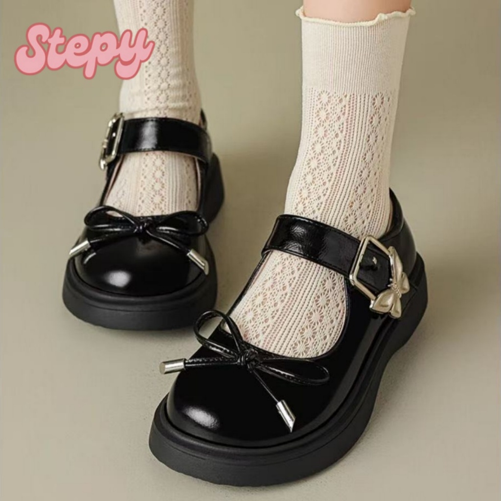 STEPY patent leather Mary Janes shoes with Bow for kids girls Princess ...