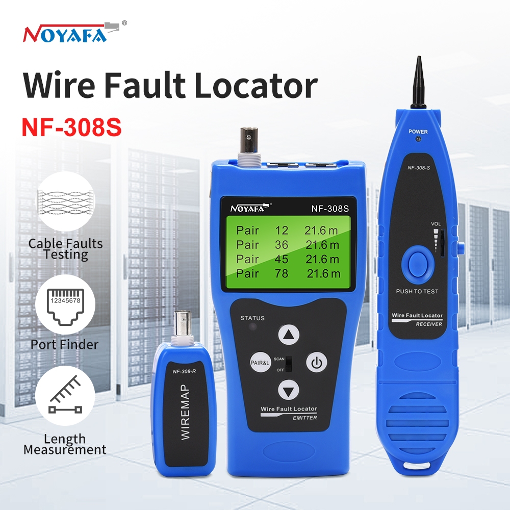 NOYAFA NF-308S Measure Network LAN Cable Length Cables Continuity Test ...