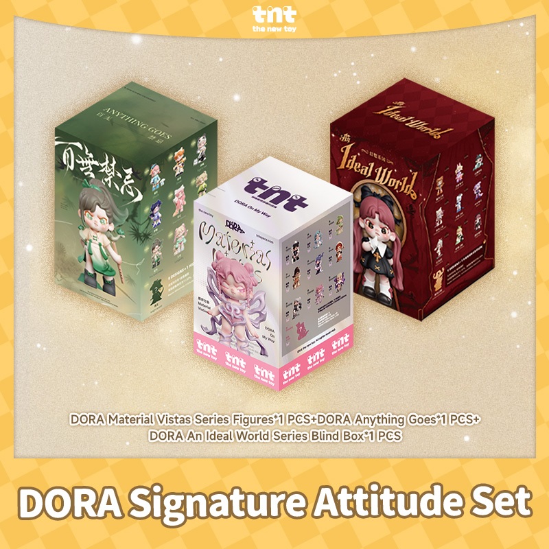 TNTSPACE DORA Signature Attitude Combo Set Blind Box Figure Birthday ...