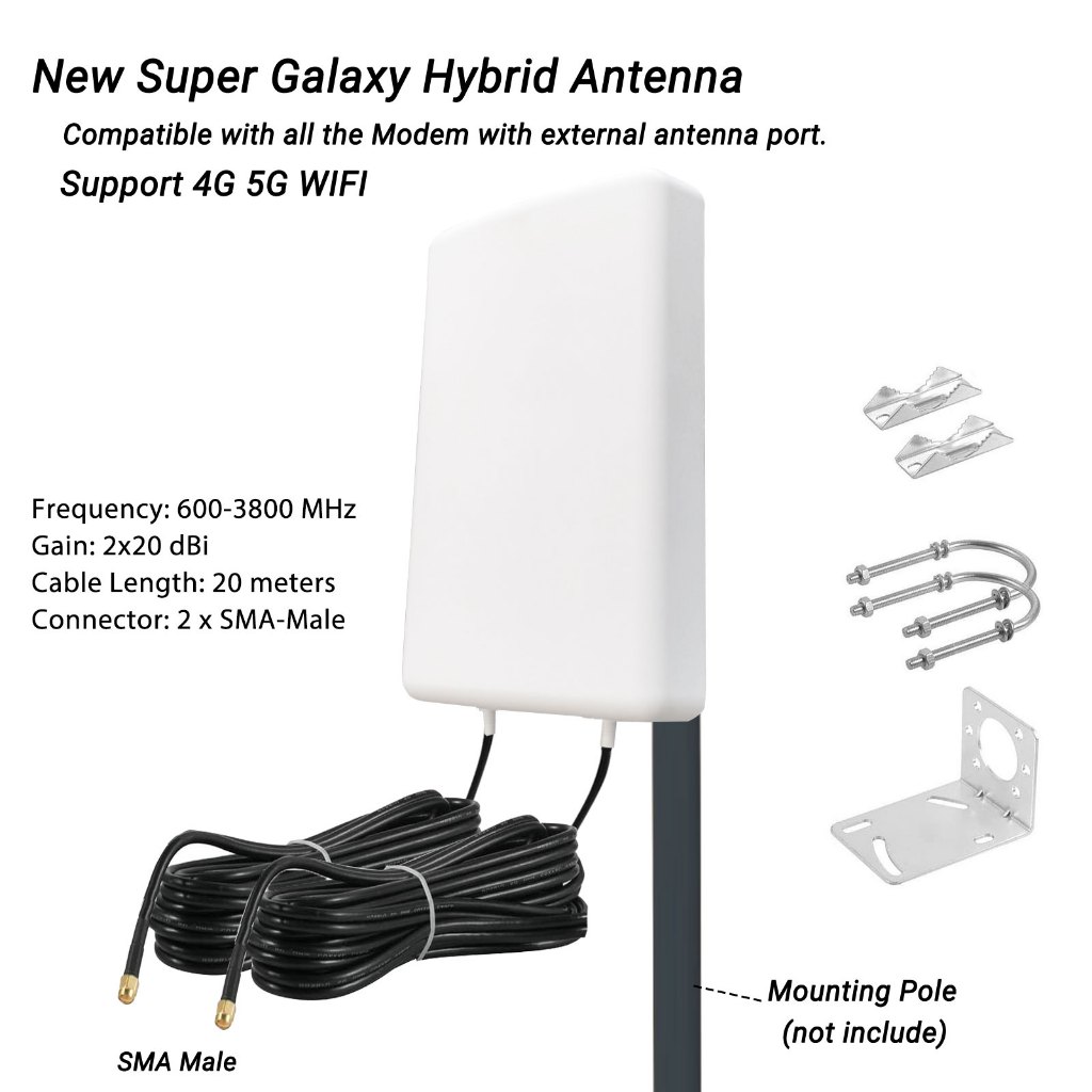 New Verizon Hybrid Antenna MIMO 4G LTE 5G Antenna Outdoor Super Galaxy ...