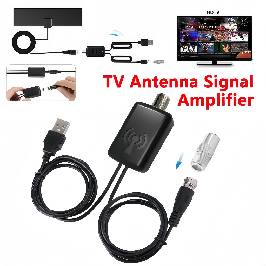 High Gain Digital TV Antenna Amplifier Signal Booster Low Noise ...
