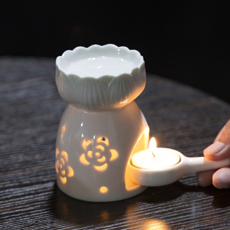 【BLING】 Ceramic Aroma Burner Essential Oil Burner Aromatherapy Candle ...
