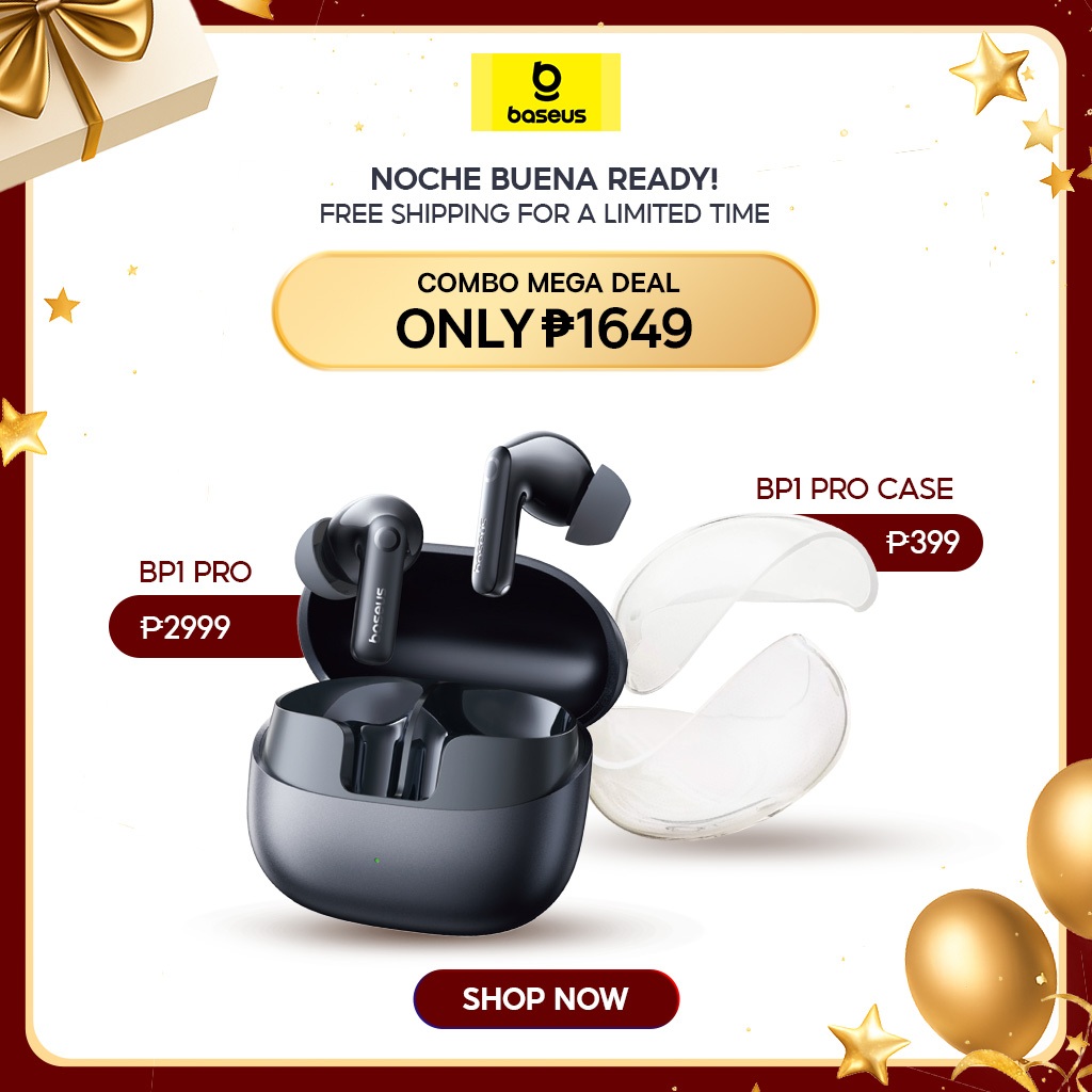 【Christmas gift】Baseus BP1 Pro ANC Wireless Earphone -50dB Noise ...