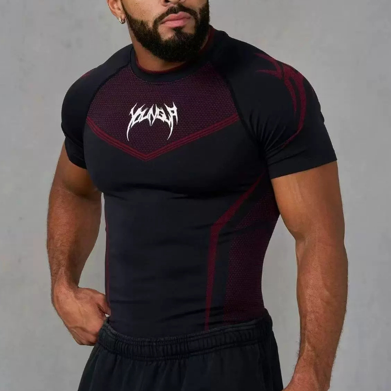 Muscle Men Short Sleeve 2025 Spring Autumn New StyleFitness GYMS ...