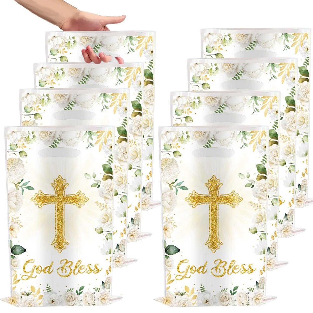 10-40pcs My First Holy Communion God Gift Bag Bless Baptism Christening ...
