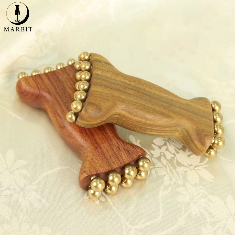 Marbit Brass Gold Bead Facial Fascia Lifting Tool Cheek Beauty Massage ...
