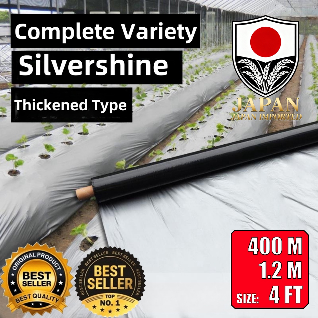 【COD】Plastic Mulch 4ft x 400m (1.2m) SILVER Black Heavy Duty Thick ...