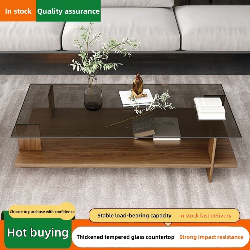 Coffee Table Tempered Glass Center Table For Sala Living Room Elegant ...