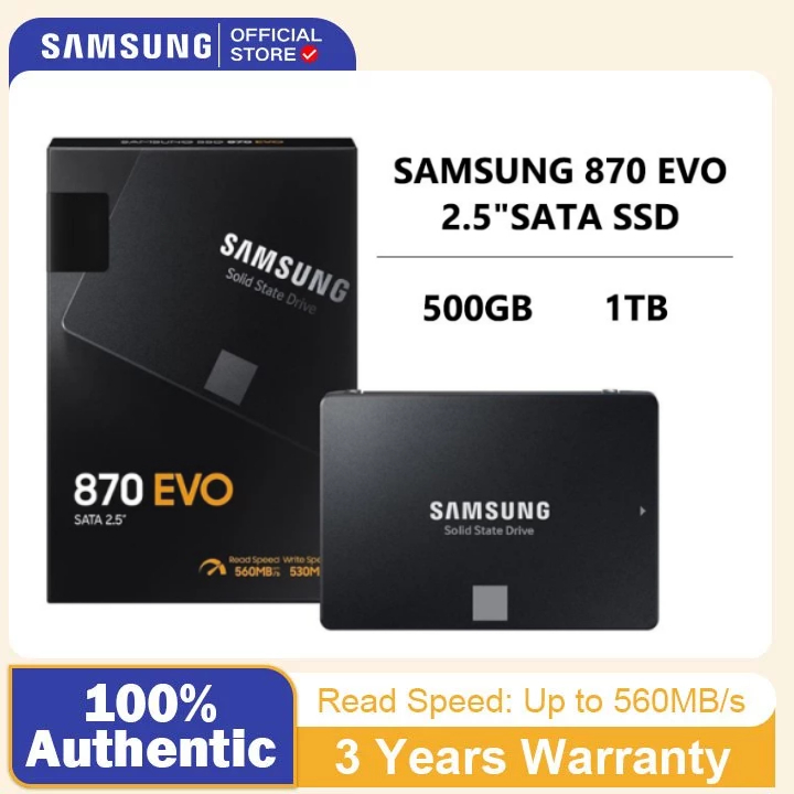 SAMSUNG SSD 870 EVO 500GB 1TB 2TB Internal Solid State Disk Hard Drive ...