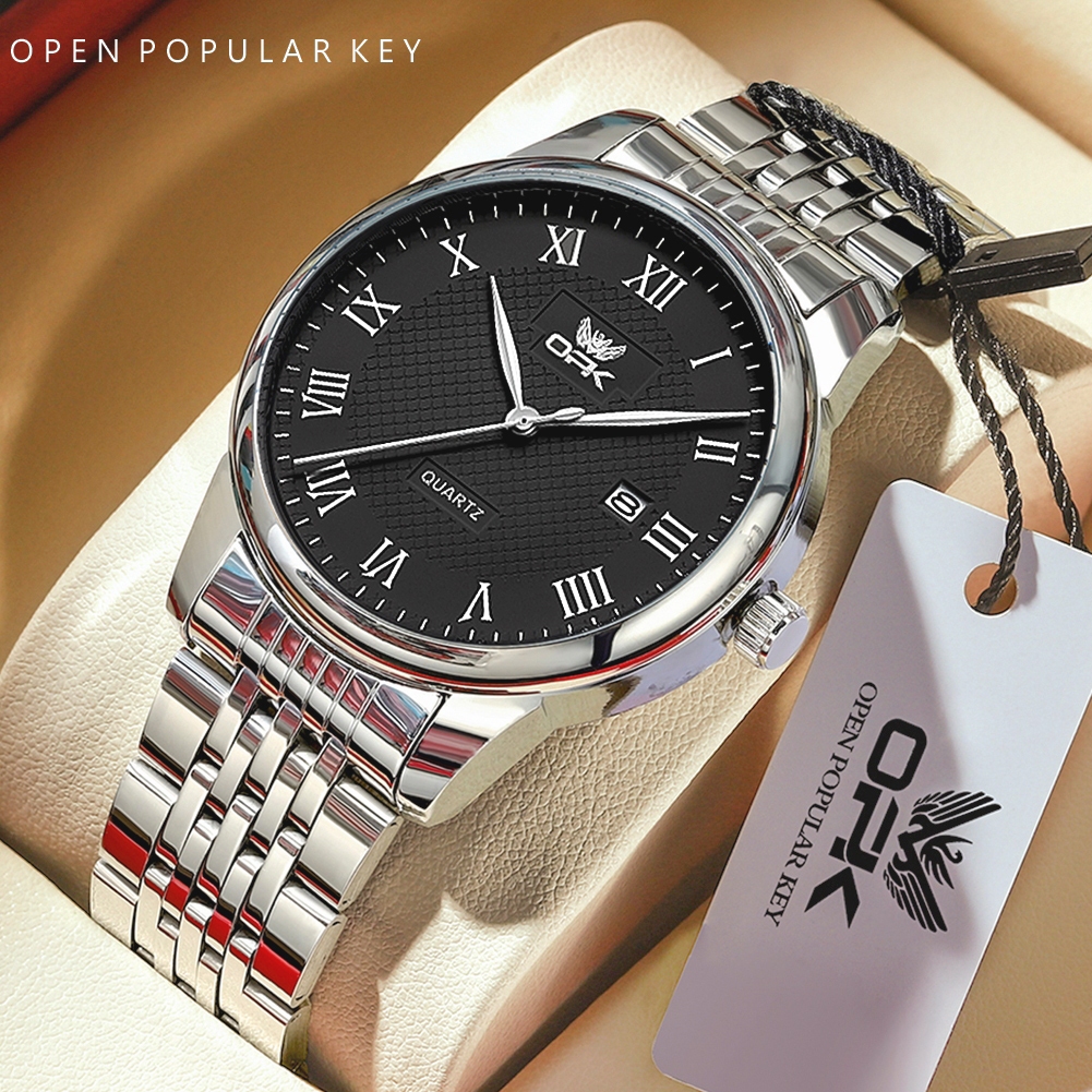 OPK Watch For Men Waterproof Original Quartz Stainless Steel Calendar ...