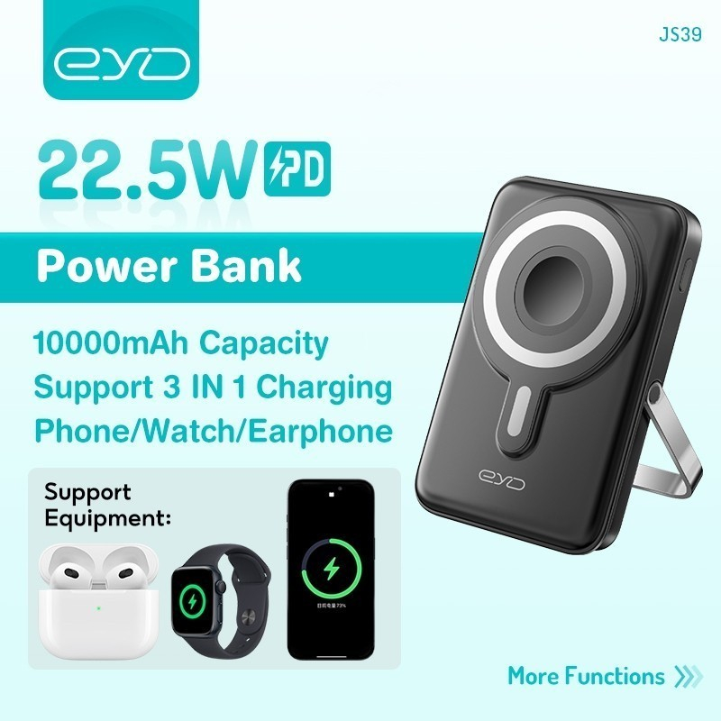 EYD JS39 2024 NEW 10000mAh Wireless Power Bank 20W Fast Charging N52 ...