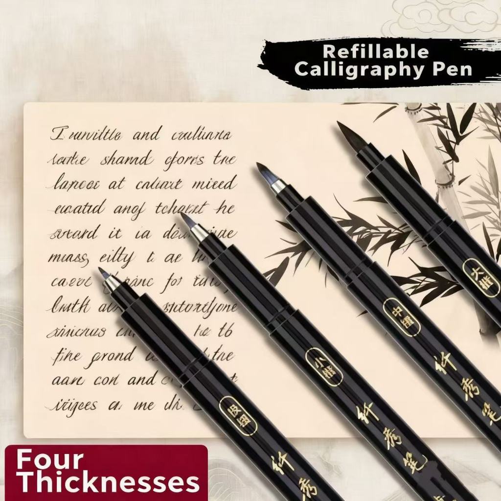 4 Different Specifications of Pen Tips, Calligraphy Pen Set 0.6/0.7/0.8 ...