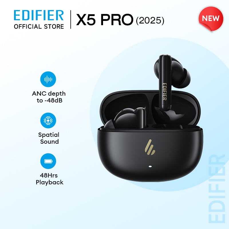 EDIFIER X5 PRO (2025) Active Noise Cancelling Earbuds with AI-algorithm ...