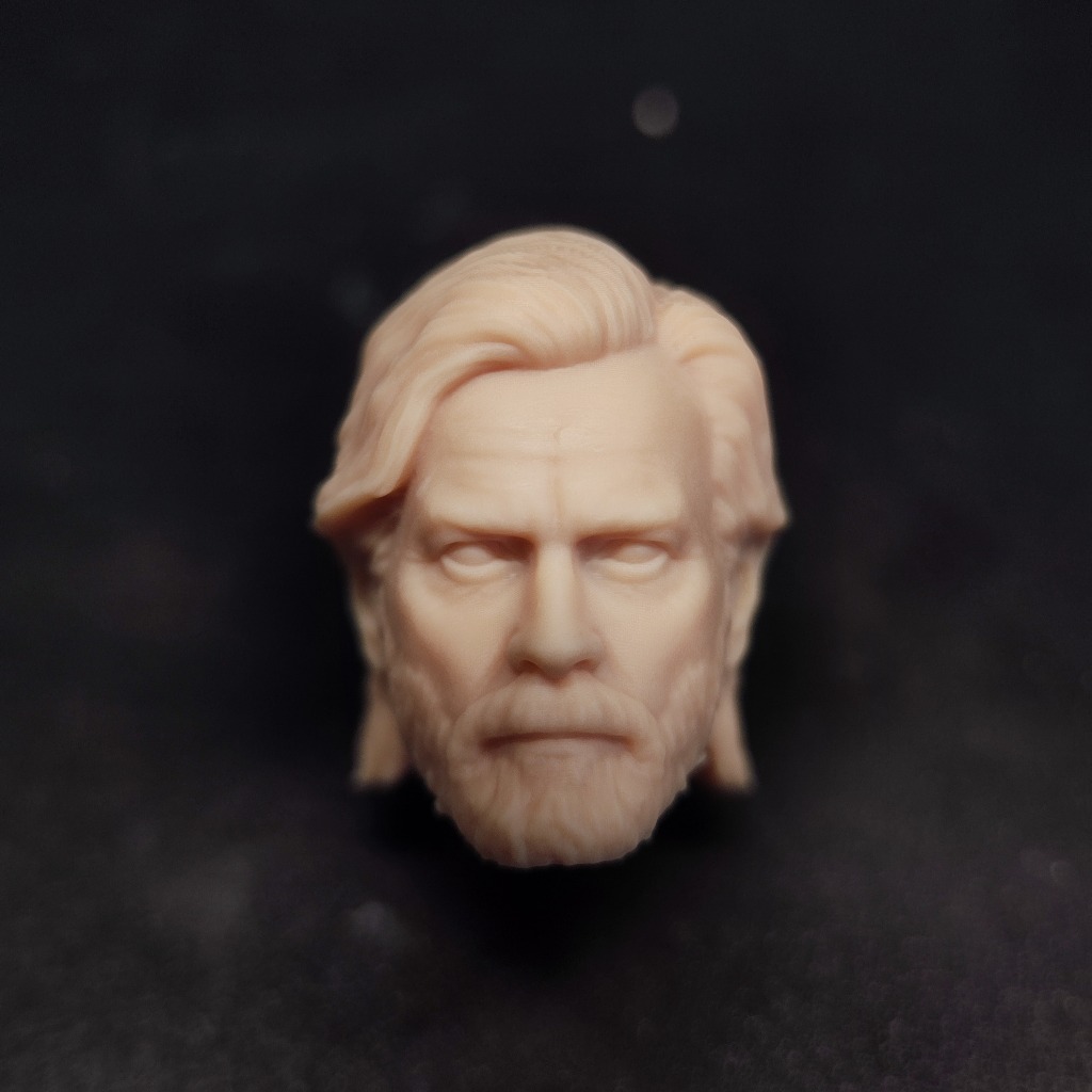 Unpainted 1/12 Scale Obi-Wan Kenobi Head Carved Model Fit For 6 inches ...
