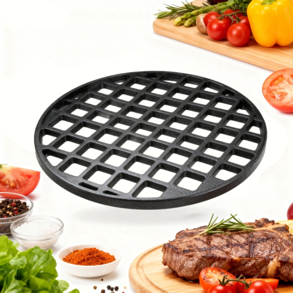 【Manila Ready】11.8 Inch Cast Iron Barbecue Grilling Grate Round Cooking ...