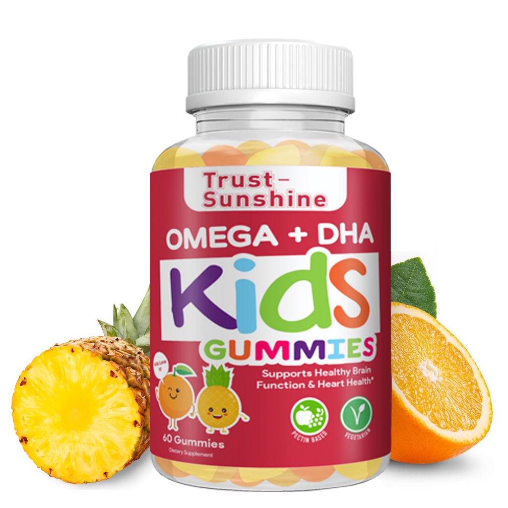 Trust-sunshine DHA Gummies for Kids with Omega,Supports Healthy Brain ...