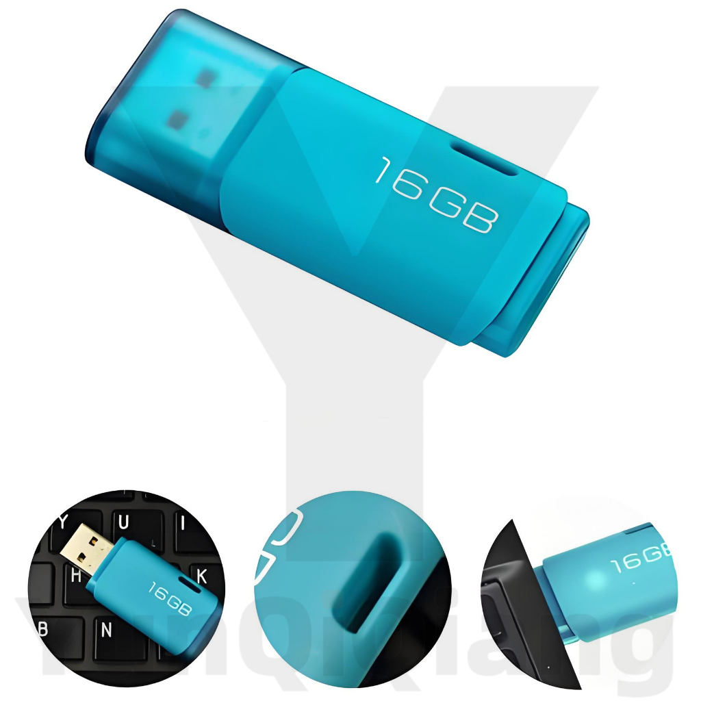 Split top TOSHIBA finger drive pen hard drive USB 2.0 data storage flash drive 8GB 16GB 32GB ...