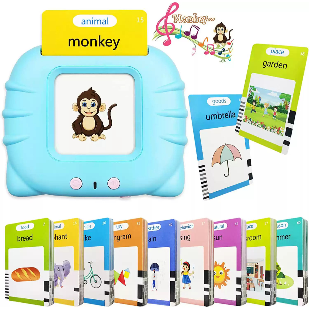112pcs Kindergarten Kids Reading English Vocabulary Flash Card Sound ...