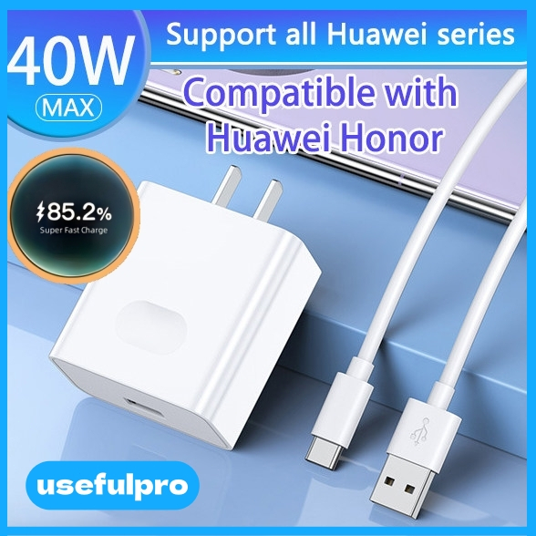 40W Huawei SuperCharge Fast Charger with 5A USB C Cable for Mate 40 30 ...
