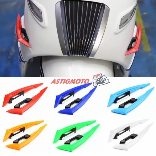 1Pair Motorcycle Winglets Aerodynamic Spoiler Wings Modification ...