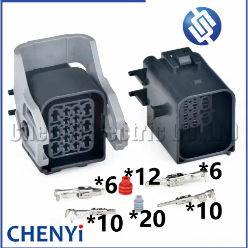 16 Pin Automotive waterproof connector Car Automotive headlight engine ...