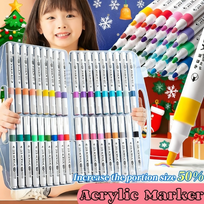 Acrylic Marker Color Marker 12/24/36 Color Marker Set Waterproof Pen ...