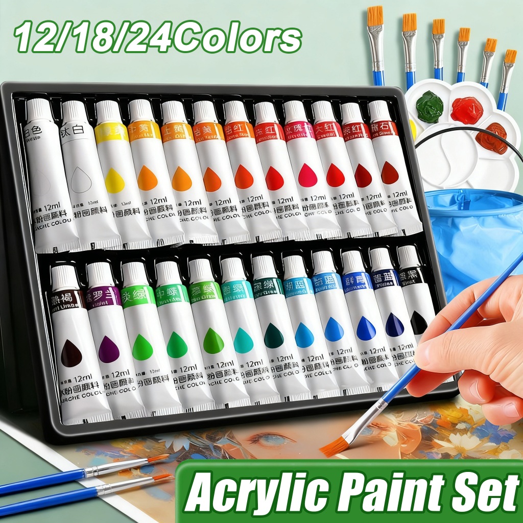 Acrylic Paint Tube Set Water Colour Oil Colour Paint Artist Pigment ...