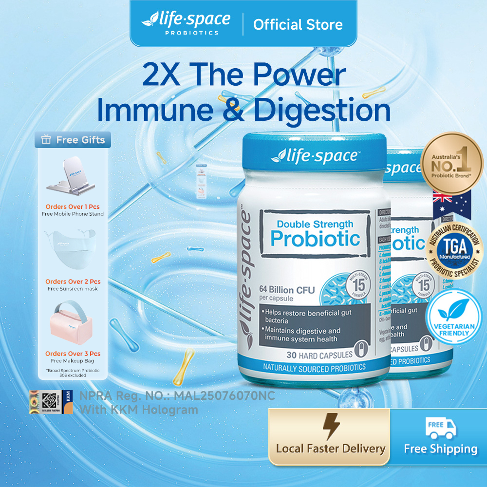 Life Space Double Strength Bundle Set Adult Probiotics 30 Capsules*2 ...