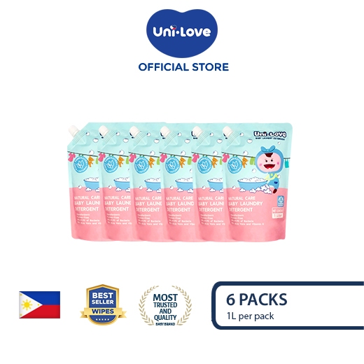 UniLove Baby Laundry Detergent 1L (Powder Scent) Pack of 6 | Shopee ...