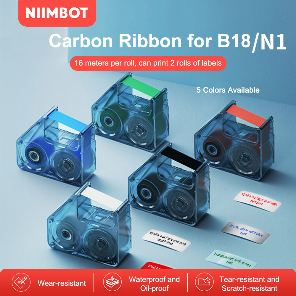 Local-NIIMBOT N1/B18 Thermal transfer printer ribbon replacement refill ...