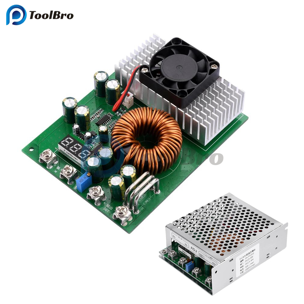 1000W 50A Step Down Module DC 25V-90V to DC 2.5V-50V Buck Converter ...
