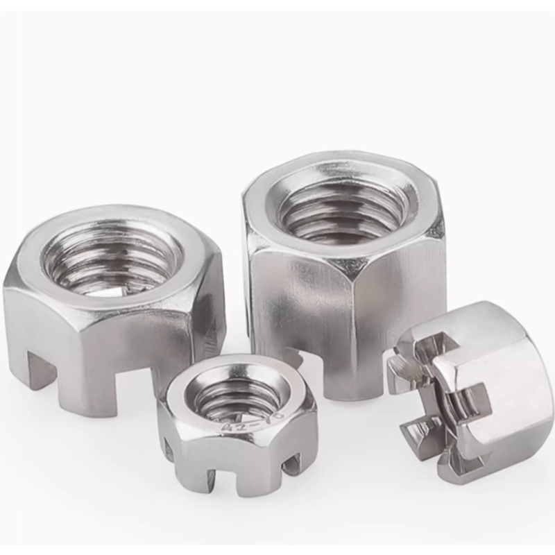 304 Stainless Steel Hexagonal Slotted Nut with Slotted Screw Cap M6 M8 ...