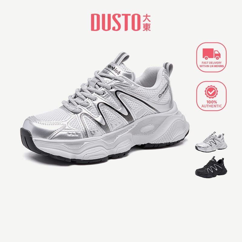 DUSTO Shoes for Women Sports Shoes 6cm Thick-Soled Heightening Anti ...