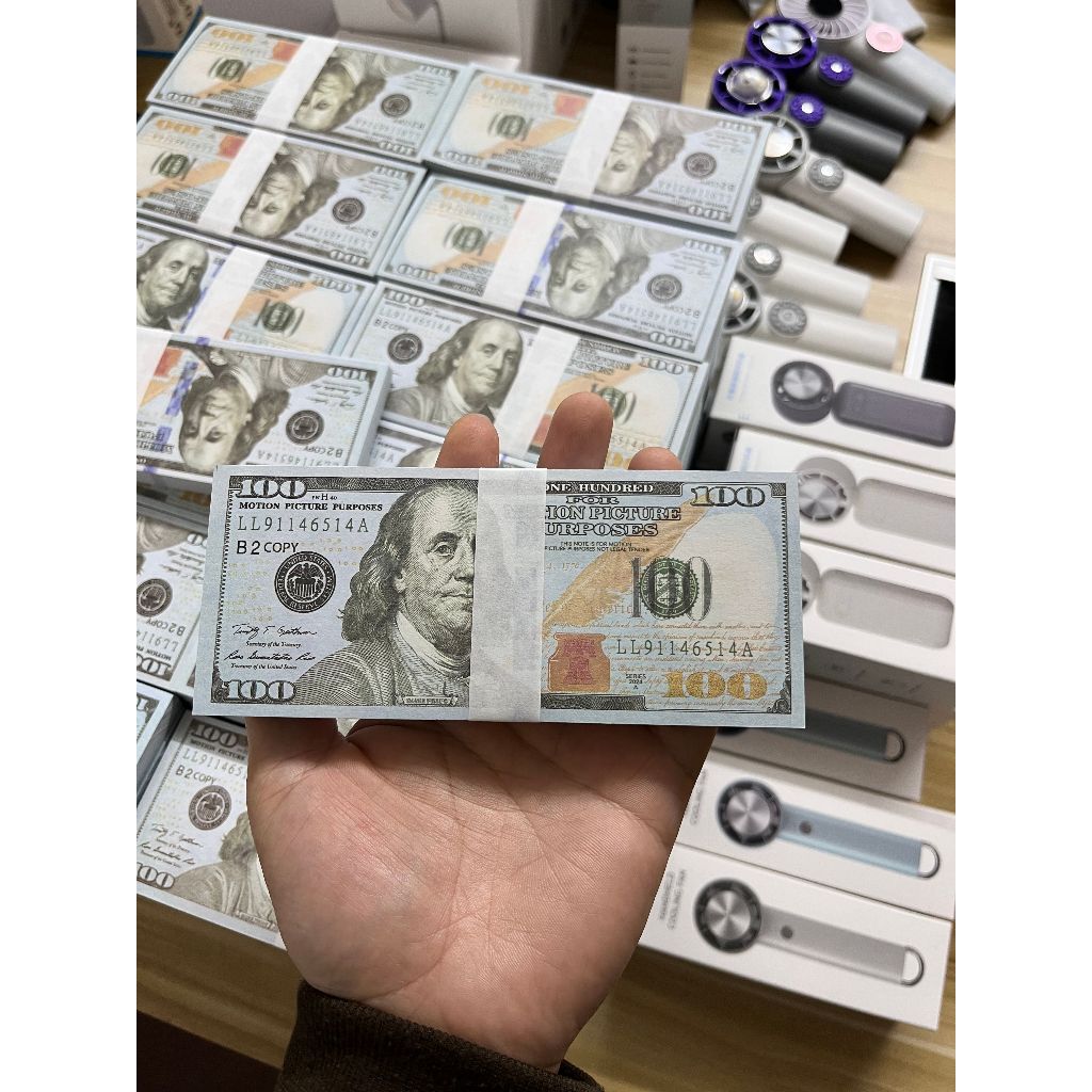 100PCS Realistic Full-Print Prop Money – Practice Dollar Bills for ...