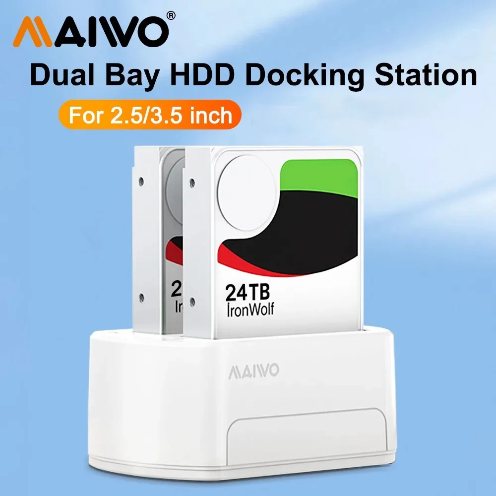 MAIWO 2 Bay HDD Docking Station USB 3.0 External Hard Drive Enclosure ...