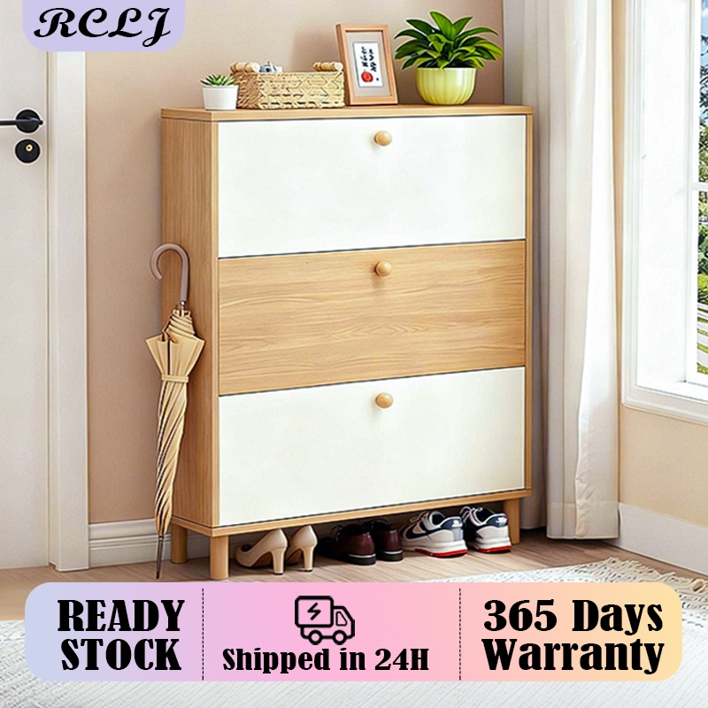 80/100/120CM Shoe Cabinet Wooden Flip Shoe Rack Organizer Family ...