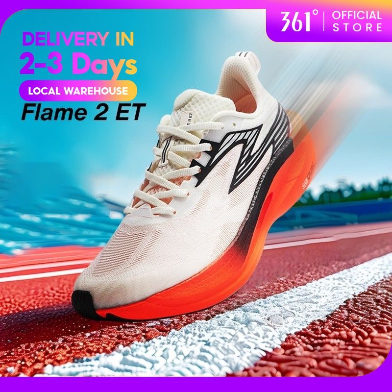 361 Degrees Flame 2 Et Men Women Running Shoes Shock-Absorbing Racing ...