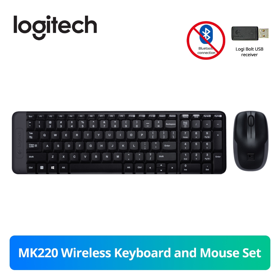 LOGITECH MK220 Wireless Mouse Keyboard Combo Wireless mouse and ...