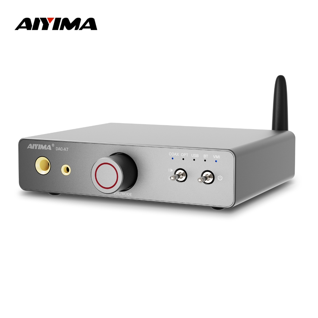 AIYIMA DAC-A7 HIFI Headphone Amplifier ES9038Q2M Audio USB Decoder Preamp Bluetooth 5.4 for 3.5 ...